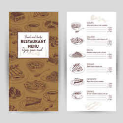 Hand drawn menu elements set Royalty Free Vector Image