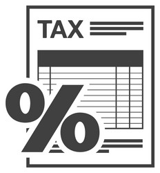 Tax receip paper document Royalty Free Vector Image