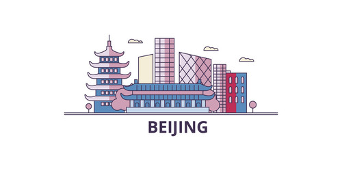 China beijing palace museum travel landmark Vector Image