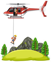 Emergency rescue team help people cartoon style Vector Image