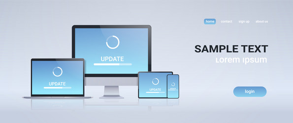 Software update download and install the new Vector Image