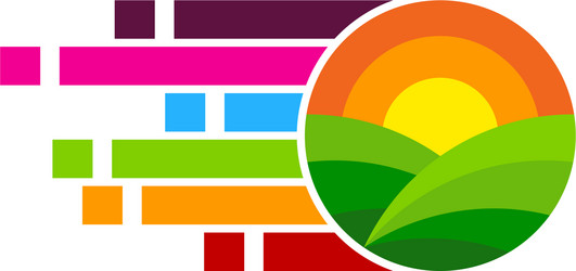 Tractor icon logo element symbol Royalty Free Vector Image