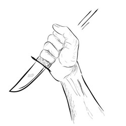 Simple for murder or criminal isolated on white Vector Image