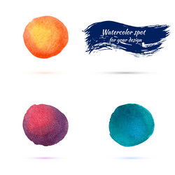 Watercolor spots for design elements Royalty Free Vector