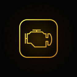 Electric car engine outline icon or symbol Vector Image