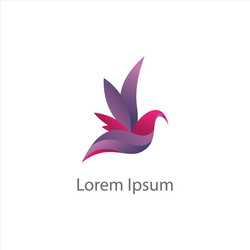 Dove bird logo colorful gradient Royalty Free Vector Image