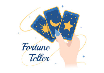 Fortune teller template hand drawn cartoon flat Vector Image