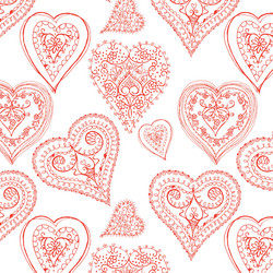 Hearts seamless pattern Royalty Free Vector Image