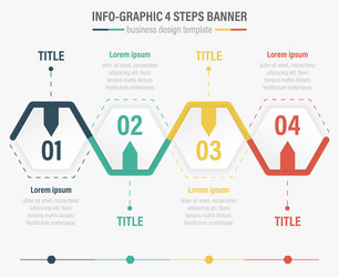Four option percentage chart template Royalty Free Vector
