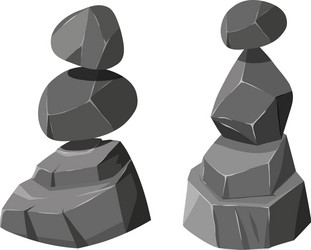 Three patterns of rocks in pile Royalty Free Vector Image