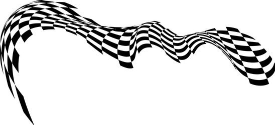 Checkered flag signaling on the race track Vector Image