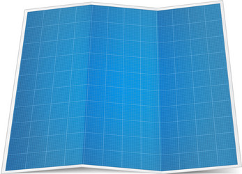 Blue metric graph paper with coordinate Royalty Free Vector