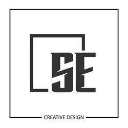 Initial letter se logo template design Royalty Free Vector