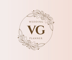 Vg initials letter wedding monogram logos Vector Image