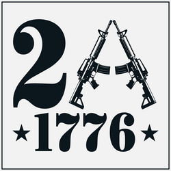 2a 2nd amendment second amendment gun patriot Vector Image