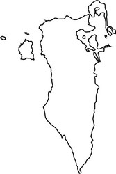 Bahrain Map Outline Vector Images (over 250)