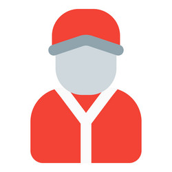 Employee in uniform at gas station Royalty Free Vector Image