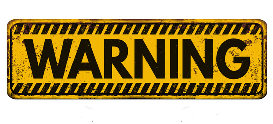 Risk -safety vintage rusty metal sign post Vector Image