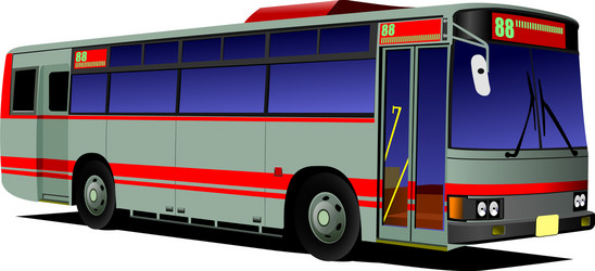 City bus Royalty Free Vector Image - VectorStock