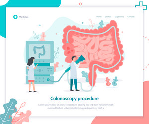 Colonoscopy medical procedure Royalty Free Vector Image