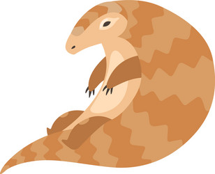Cute pangolin cartoon Royalty Free Vector Image