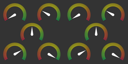 Speedometer gauge set Royalty Free Vector Image