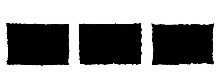 Rough edge rectangle shape collage paper torn Vector Image