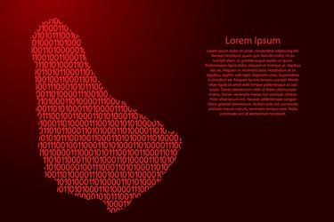 Italy map abstract schematic from red ones Vector Image