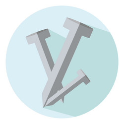 Construction nails on a white background Vector Image