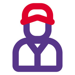 Employee in uniform at gas station Royalty Free Vector Image