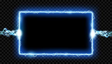 Lightning animation set with sparks Royalty Free Vector