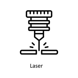 Laser pointer outline icons simple stock Vector Image
