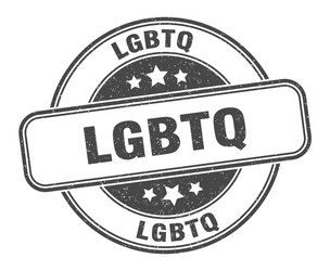 Lgbtq stamp lgbtq label round grunge sign Vector Image
