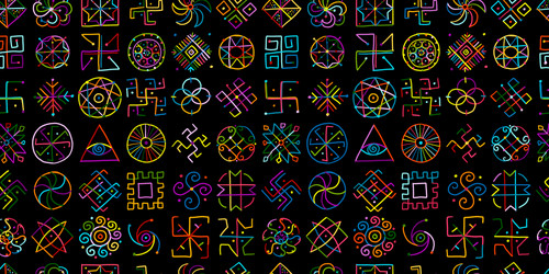 Sacred geometry background seamless pattern Vector Image