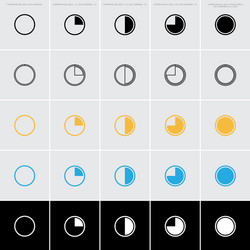 Set of five symbols Royalty Free Vector Image - VectorStock