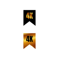 4k ultra hd logo uhd sign mark high Royalty Free Vector