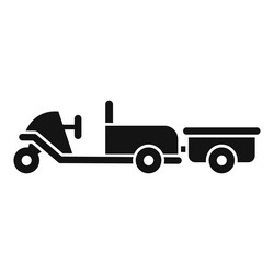Cargo machine icon simple airport ground Vector Image