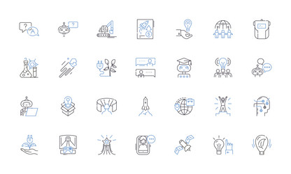 Mothers line icons collection nurturing selfless Vector Image