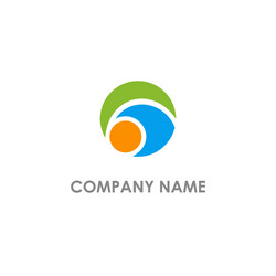 Round logo concept with blank space for company Vector Image