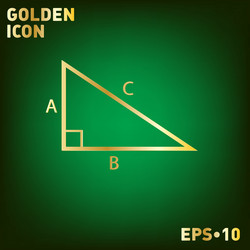 Triangle math symbol icon geometry learning math Vector Image