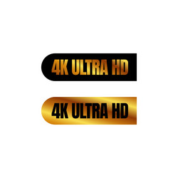 4k ultra hd logo uhd sign mark high Royalty Free Vector