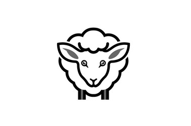 Creative abstract sheep logo Royalty Free Vector Image