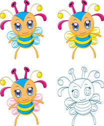 Cartoon Insect Collection Royalty Free Vector Image