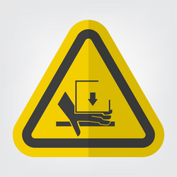 Hand crush force from above symbol sign isolate Vector Image