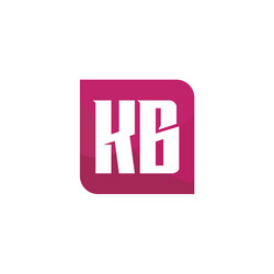 Initial letter logo kb template design Royalty Free Vector