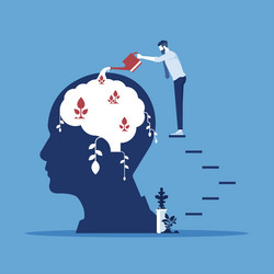 Self improvement psychology education concept Vector Image