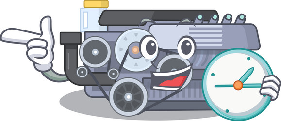 A cute picture combustion engine cartoon Vector Image