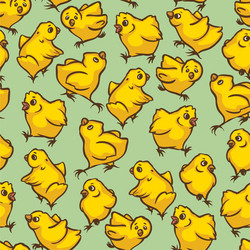 Little chicken seamless pattern Royalty Free Vector Image