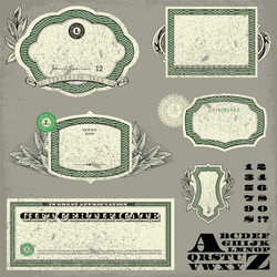 Money and numbers set Royalty Free Vector Image
