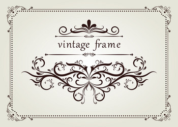 Frame vintage Royalty Free Vector Image - VectorStock